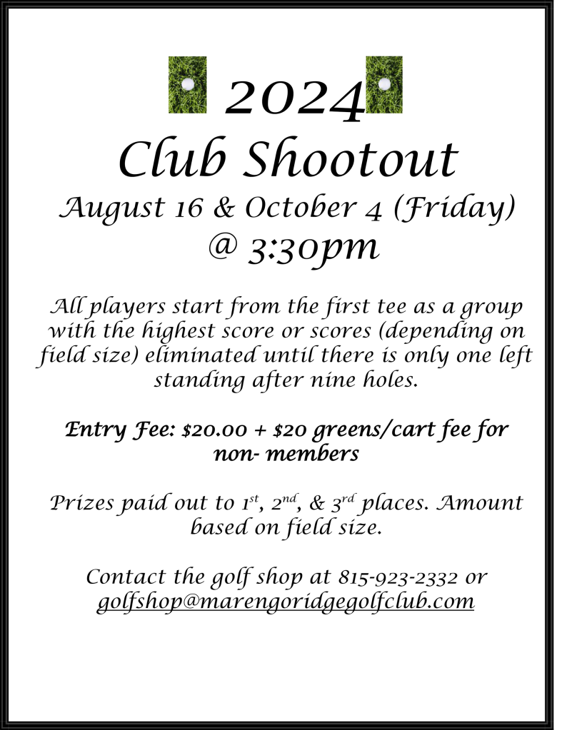 Club Shootout - Marengo Ridge Golf Club